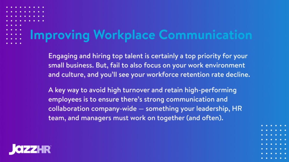 How to Improve Communication in the Workplace: A Guide | JazzHR